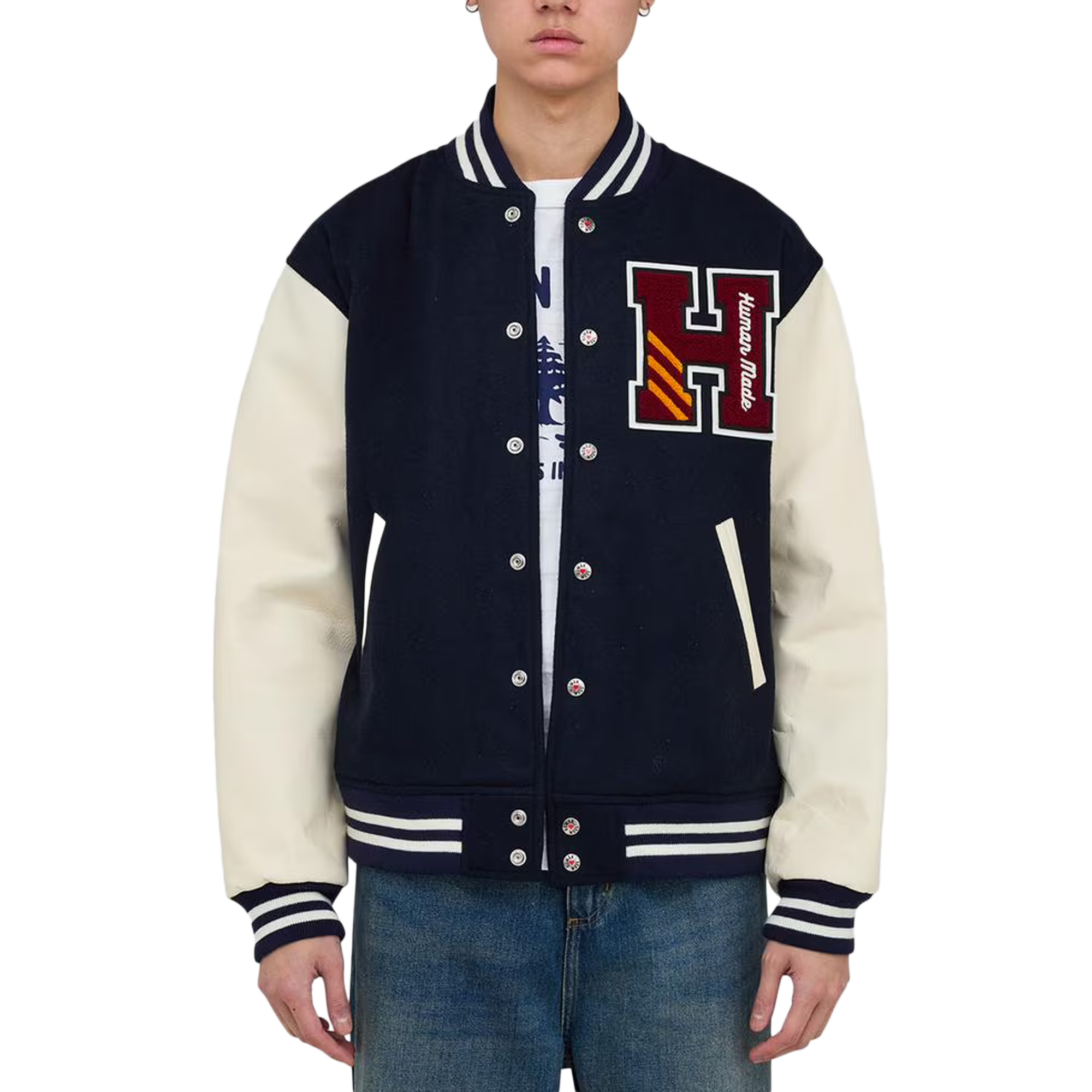 Human Made Varsity Jacket Navy HM30JK043 – Laced