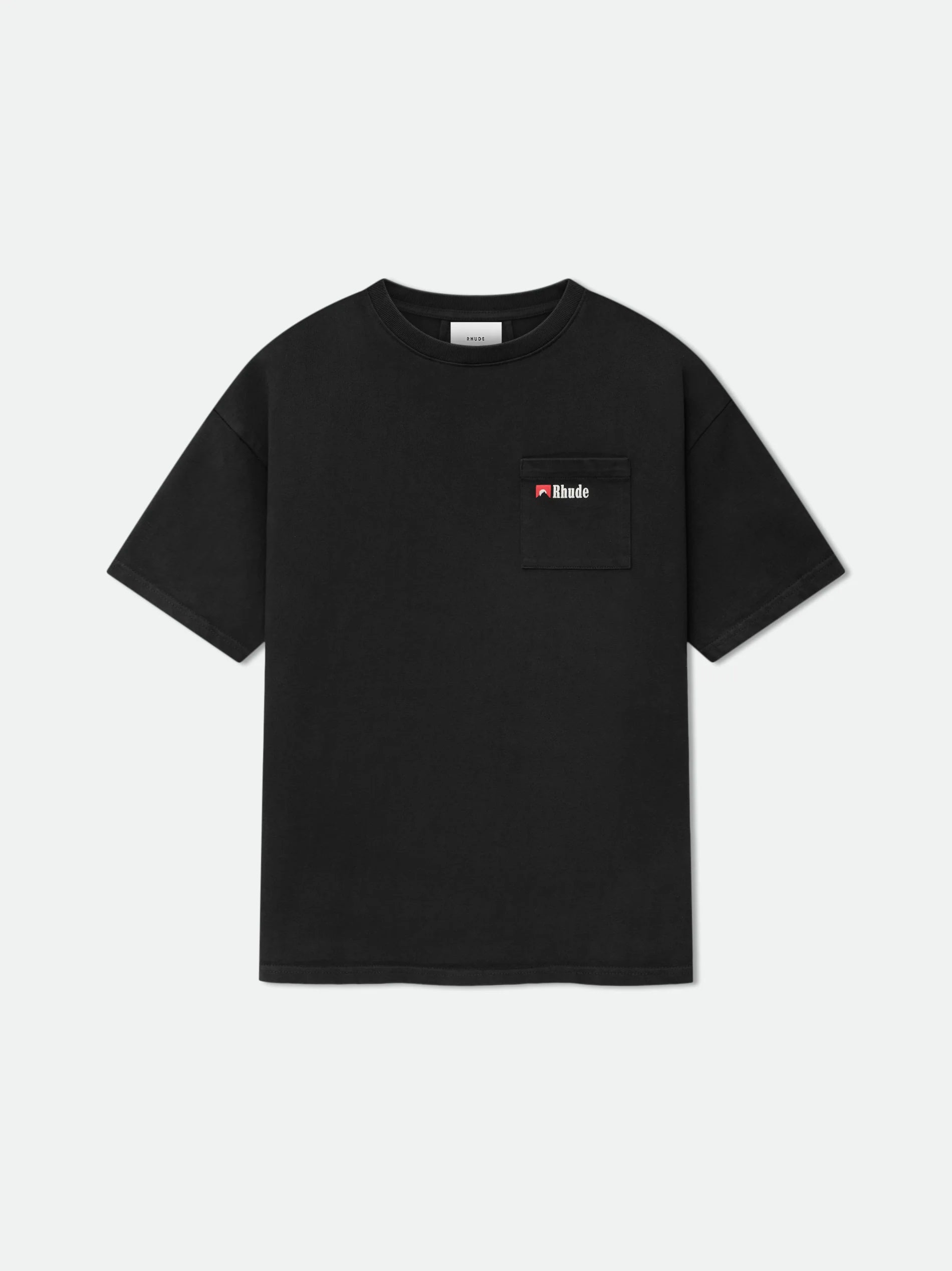 R H U D E Moonlight Wolf Pocket Tee Vintage Black/White/Red – Laced