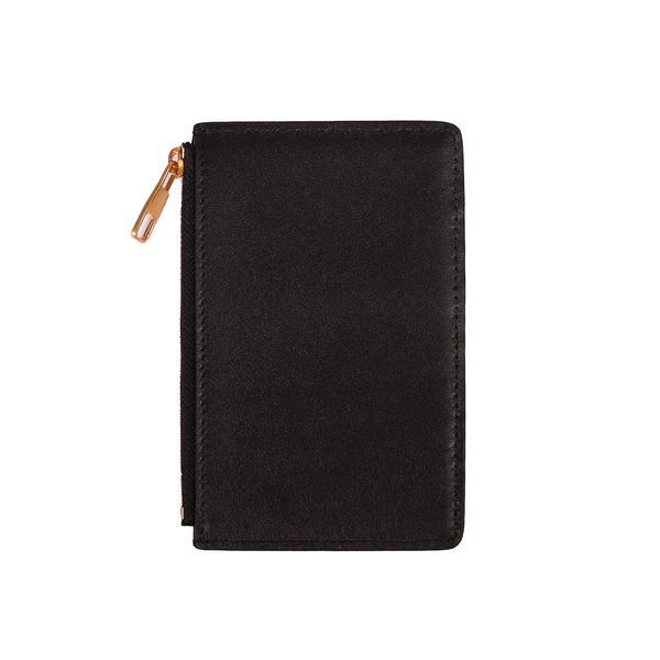 Mister Green Leather Zippered Card Case Black – Laced